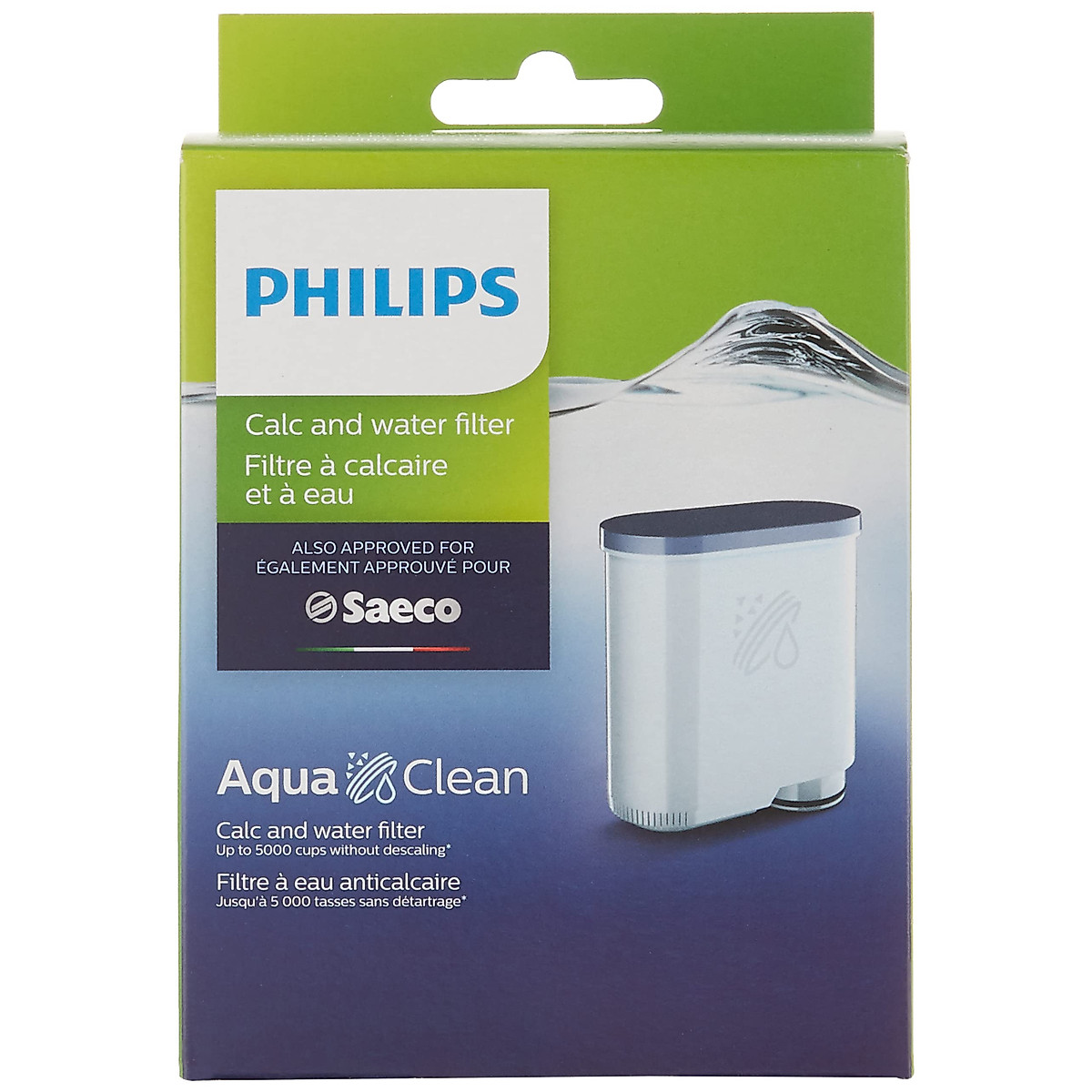 Philips 3200 Series Fully Automatic Espresso Machine w/Milk Frother, Black, EP3221/44 with Philips Saeco AquaClean Filter Single Unit, CA6903/10