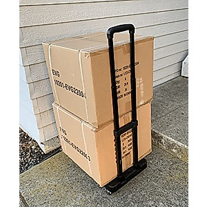 Mount Plus A3 Folding Hand Truck, 6 Wheels Fold Up Hand Cart with 2 Elastic Ropes, Portable 500lbs Capacity Heavy Duty Luggage Cart, Utility Dolly Platform Cart for Car, House and Office