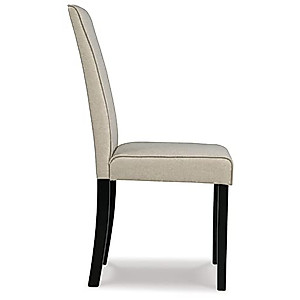 Signature Design by Ashley Kimonte Upholstered 19" Parsons Dining Chair, 2 Count, Beige