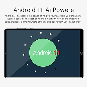 2023 Global Version 11.6 Inch Tablet Android 16GB RAM 1TB ROM Android 11.0 MTK6797 WiFi 8800mAh 10 Core Network Full Screen Silvery / 8GB 256GB / UK-Plug