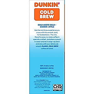 Dunkin' Cold Brew Ground Coffee Packs, 8.46 Ounce (Pack of 1)