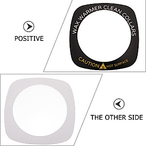 Wax Warmer Clean Collars Waxing Protection Rings 50Pcs Replacement Black Collars Ring for Universal Wax Machine Accessories Square