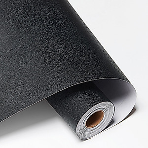 (394inx17.7inch Peel and Stick Wallpaper Black Contact Paper Self Adhesive Easy to Apply Wall Coverings Shelf Home Decorative Wall Paper Textured Shelf Decorative