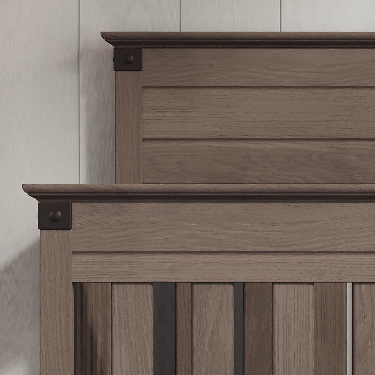 Child Craft Redmond 4-in-1 Convertible Crib, Baby Crib Converts to Day Bed, Toddler Bed and Full Size Bed, 3 Adjustable Mattress Positions, Non-Toxic, Baby Safe Finish (Dapper Gray)