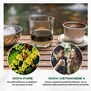 Robusta Coffee Beans Espresso, Vietnamese Coffee Beans Roasted Dark for Low Acid & High Caffeine Strong Coffee from Asian Coffee Beans