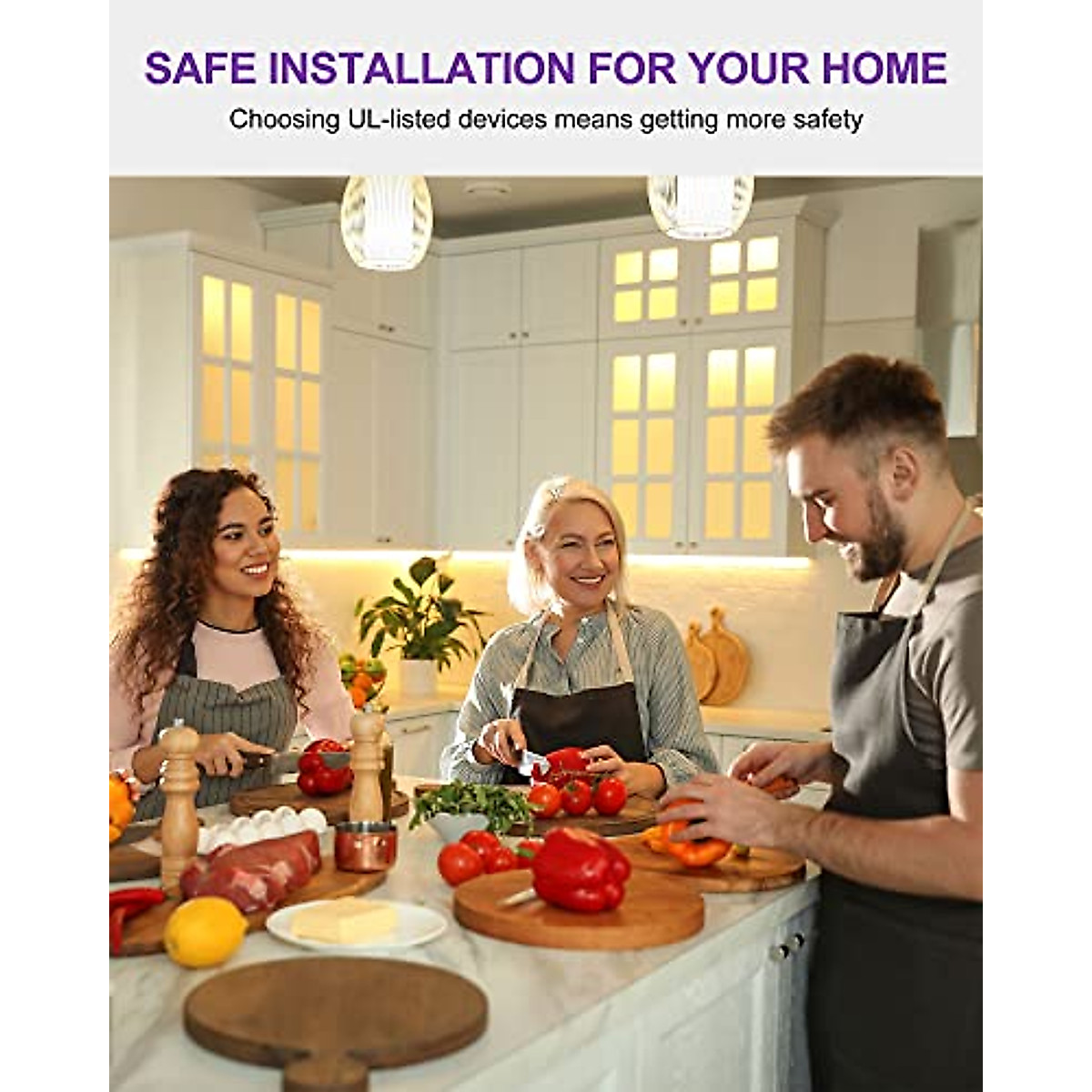 Outdoor LED Strip Lights Waterproof 3000K, 16.4ft IP67 High Density LED Tape Light, 600 LEDs/Reel, 252~300LM/ft, UL-Listed, 12V Dimmable Rope Lights for Home, Balcony, Roof, Backyard, Patio, Garden