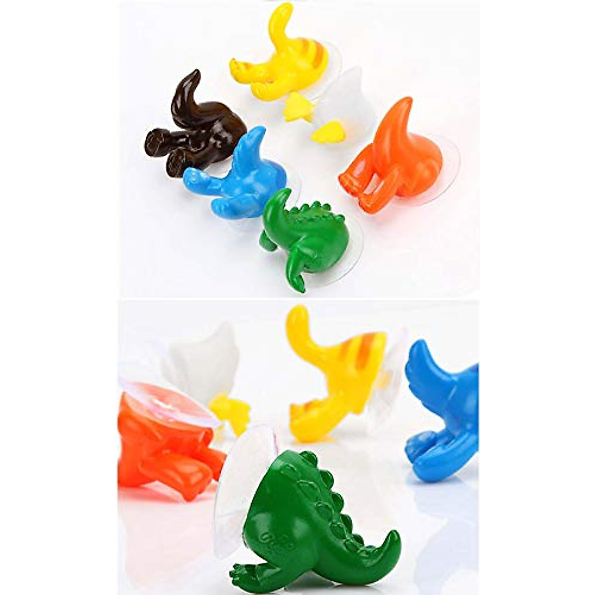 AKOAK 6 Pcs Cute Cartoon Animal Tail Hook, Suction Cup Hook, Perfect Kitchen, Bathroom, Home Accessories