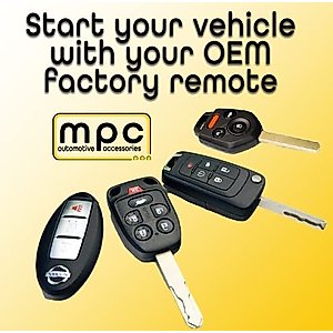 MPC Plug N Play Remote Starter for 2015-2020 Ford F-150 |Gas| |Key to Start| |NO HONK-Lock-Unlock-Lock| with T-Harness OEM Key Fob Activated