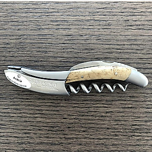 Laguiole En Aubrac Sommelier Waiter's Corkscrew, Acacia Wood Handle, Wine Opener With Foil Cutter & Bottle Opener