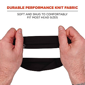 Ergodyne Chill Its 6634 Cooling Headband, Sports Headbands for Men and Women, Moisture Wicking, Black