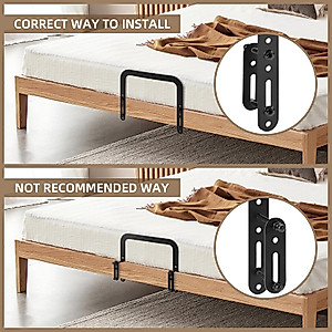 Rasugarlary Mattress Retainer Bar Keep Mattress Stopper from Sliding, 12 Pcs Adjustable Non Slip Mattress Slide Stoppers Holder in Place Metal Mattress Gripper, Black