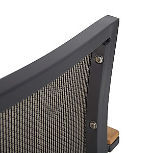 LUCKYERMORE Set of 4 Stacking Metal Patio Dining Chair - Heavy Duty Frame and Comfortable Mesh Seat Armchair for Commercial Restaurant Use