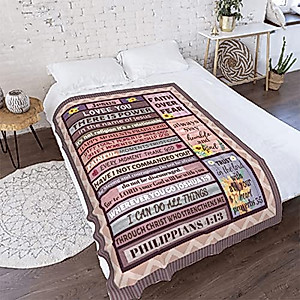 Cobakuey Christian Gifts for Women Men Blanket 60"X 50" - Christian Religious Inspirational Gifts,Jesus Religious Love Christ Spiritual Faith Blanket for Women,Mother's Day Appreciation Gift