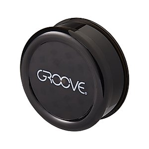 GROOVE Premium Herb Grinder - 2-Piece Acrylic Herb Grinder with Integrated Storage Compartment and Magnetic Closure – Ultra-Sharp Teeth for Smooth Grinding – BPA-Free (Black)