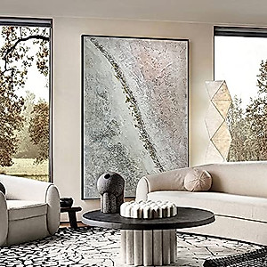 BAWHO Pure Handmade Abstract Oil Painting Modern Wall Art On Canvas Nordic Mural Living Room Background Picture,31inx47in,No Frame