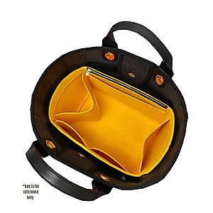 Deauville Tote Bag Organizer Large, Deauville Tote Bag Insert New Small, Customizable Premium Felt Handmade, Bag Organizer for Deauville Tote Medium (For Small Deauville, Bubblegum)