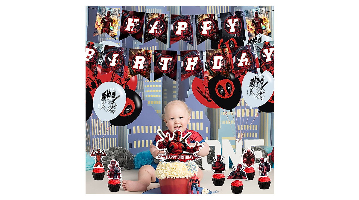Deadpool Birthday Party Supplies - Fun Decorations & Balloons