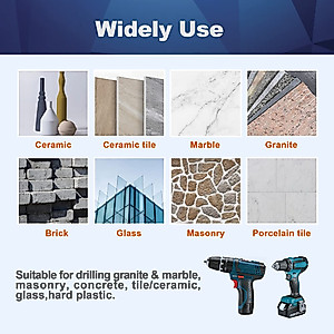 Dry Diamond Core Drill Bit Set,BRSCHNITT 1 1/2 Inch (38mm) Diamond Hole Saw Core Drill Bit with Triangle Shank for Porcelain Tile Ceramic Stone Granite Marble