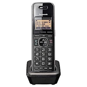 Panasonic Office Phone, Cordless Extension Handset Accessory to Connect Wirelessly to Expandable Base Station - KX-TGWA41B (Black)
