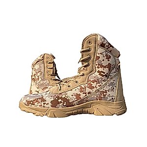 CLSQLXYJZC Men's Hiking Tactical Boots, Outdoor High-top Lightweight Abrasion-Resistant Military Work Shoes, for Breathable Soft and Comfortable Durable Work Boots (Color : Colour3, Size : 8)