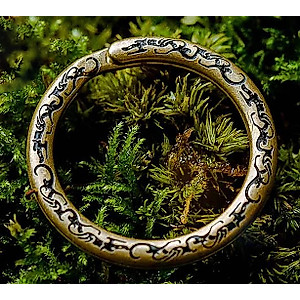 Vintage Style Brass Dragon Design Swivel Snap Hook Key Chain W/Rings Trigger Clip Keyring ( 925 Silcer Horn + Ring + Dragon ), 5.8 x 1.2 x 0.6 inch