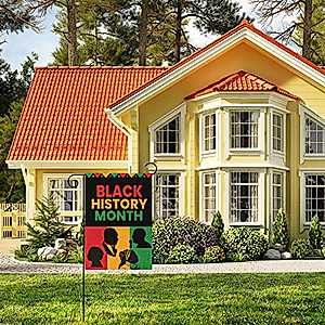 D1resion Black History Month Garden Flag African American Country Celebration Festival Decorations Burlap Front Yard Flags Double Sided Print Vertical House Flag for Home Outdoor Lawn 12.6 X 18.1 In