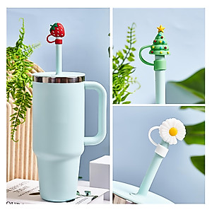 For Hydro Flask Tumbler Straw Lid, 3PCS Straw Cover for Hydro Flask Water Bottles, Silicone Straw Cap for Hydro Flask Cups, Silicone Accessories for Hydro Flask Stainless Steel Tumbler 32Oz 40Oz