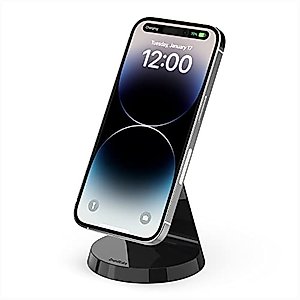 Belkin Magnetic Wireless Charger Stand - MagSafe Charger Compatible - Magnetic iPhone Charger - Wireless Charger - Works w/ Apple iPhone 14, iPhone 13 & iPhone 12 - Power Supply Not Included - Black