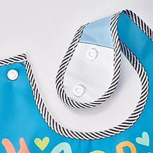 Zoczos Personalized Baby Bib Custom Your Image Text Design Newborn Bib Gift for Unisex 6-24 Months