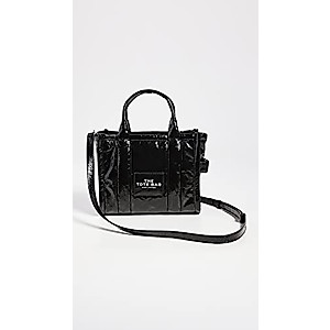 Marc Jacobs Women's The Shiny Crinkle Mini Tote, Black, One Size