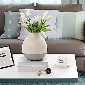 PROGUP White Flower Vase for Home Decor ,Boho Vases Set of 2,Decorative Vase for Pampas Grass & Dried Flowers,Modern Rustic Farmhouse,Decor,Table,Bookshelf, Mantel and Entryway Decor