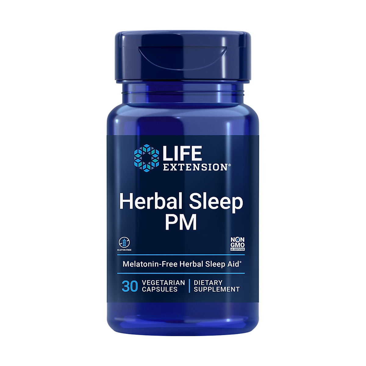 Life Extension Herbal Sleep PM – Natural Sleep Supplement without Melatonin - with Lemon Balm, Honokiol & Chamomile Extracts for Healthy Sleep - Non-GMO, Gluten-Free - 30 Vegetarian Capsules