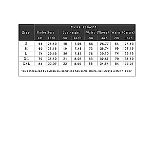 Aranmei Women Lingerie Sets with Garter Belt 3 Piece Sexy Lace Teddy Babydoll Bodysuit Black S