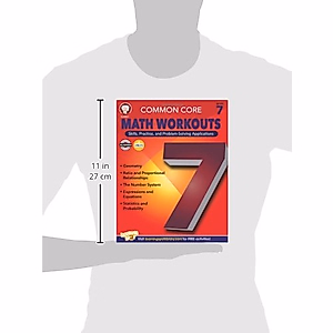 Mark Twain Media | Common Core Math Workouts Workbook | 7th Grade, 64pgs
