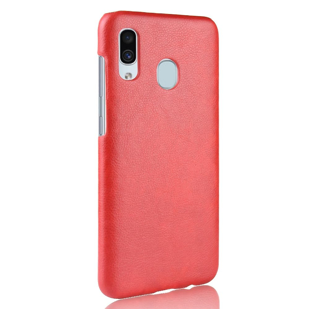 Phone Case for Samsung Galaxy A40 Case, [PU Leather]+[Hard Plastic] for Samsung Galaxy A40 Protector Case, Non-Slip Shockproof for Samsung Galaxy A40 Phone Cover Red