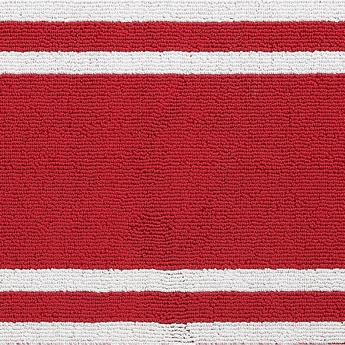 Nautica Runner Rug | Indoor Carpet for Entryway & Hallway Rug| Non-Slip and Non-Skid Entry and Kitchen Door Mat| Machine Washable Low Profile Floor Mat | 26" x 72"| Double Border Red and White