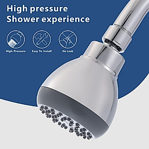 Eolax 3'' High Pressure Shower Head, Powerful Deluxe Bathroom Showerhead with Strong Spray, High Flow Fixed Showerheads for Luxury Shower Experience Even at Low Water Pressure (Chrome)