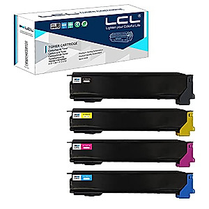 LCL Compatible Toner Cartridge Replacement for Kyocera TK5217 TK-5217 TK5217K TK-5217K 1T02R60US0 1T02R6CUS0 1T02R6BUS0 1T02R6AUS0 TASKalfa 406ci (4-Pack Black, Cyan, Magenta, Yellow)