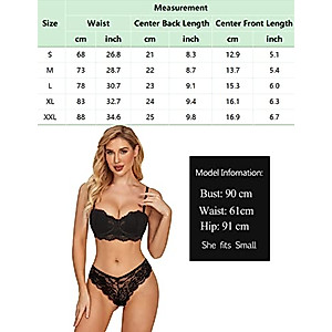 Avidlove Women Tangas Lingerie 4 Pack Lace Hipster Panties Sexy Bikini Underwear Multicolor 3 M