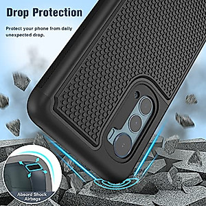 JXVM for Motorola Moto Edge 2022 Case: Moto Edge 2022 5G UW Dual Layer Case | Shockproof Protective Cell Phone Cover with Hybrid Sturdy Textured Shell - Drop Proof Protection - 6.6 inches (Black)