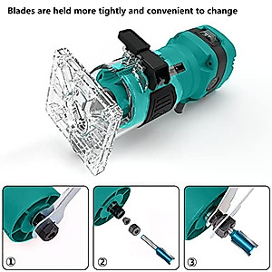 Dobetter Wood Router Tool, Compact Trim Router with 6 Wood Router Bits, 1/4" Collets and 8mm/12.7mm Adapter -PATR550