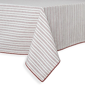 Folkulture Dish Towels and Table Cloth 60 x 84 Inch Long Bundle, Boho Kitchen Towels with Hanging Loop, Modern Decorative Tea Towels, 100% Cotton Premium Table Clothes for 6 Foot Table