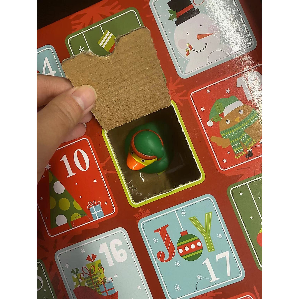 Christmas Advent Calendar 2023 with Christmas Rubber Ducks for Kids & Toddlers, 24 Days Christmas Countdown Calendar Toy & Gifts for Kids Boys & Girls by 4E's Novelty