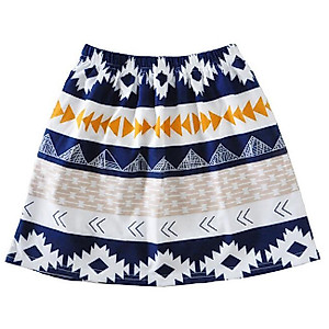 FAYALEQ Toddler Baby Girls Birthday Outfits Letter Print Short Sleeve Tops and Skirt Clothes Party Dress Set Size 2-3Years (Dark Blue)