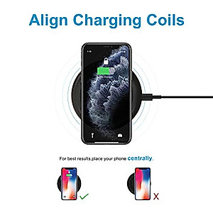Wireless Charger 10W Qi Fast Wireless Charging Pad,7.5W Compatible with iPhone 11,11 Pro,11 Pro Max,Xs Max,XR,XS,X,8,8 Plus,10W for S10,S10+,S9,S8,Note 10,10+,9,8,AirPods(No AC Adapter)