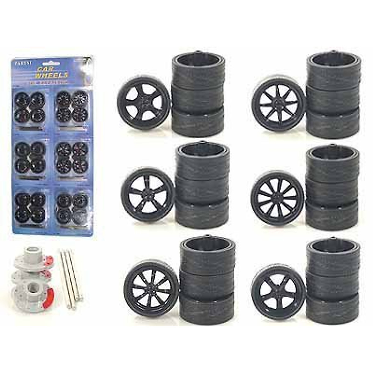 Black Replacement Rims For 1/24 Scale Cars & Trucks