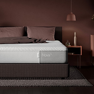 Casper Sleep Nova Polyurethane Foam Hybrid Mattress, Queen, Plush, Light Gray