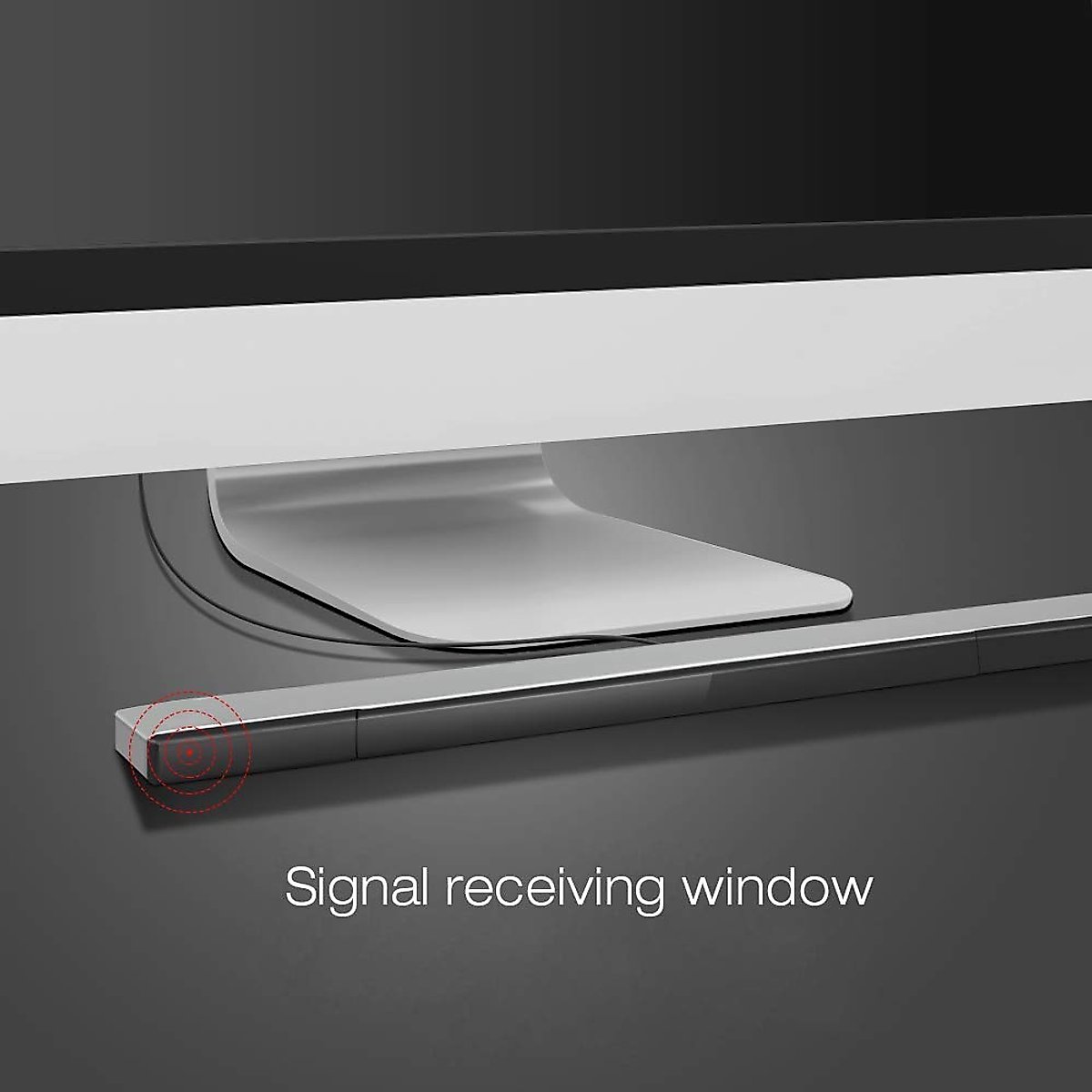 SOONORY for USB Wii Sensor Bar, Infrared IR Ray Motion Sensor Signal Receiver for Nintendo Wii and Wii U Console USB Port with Stable Stand(Black/Silvery)