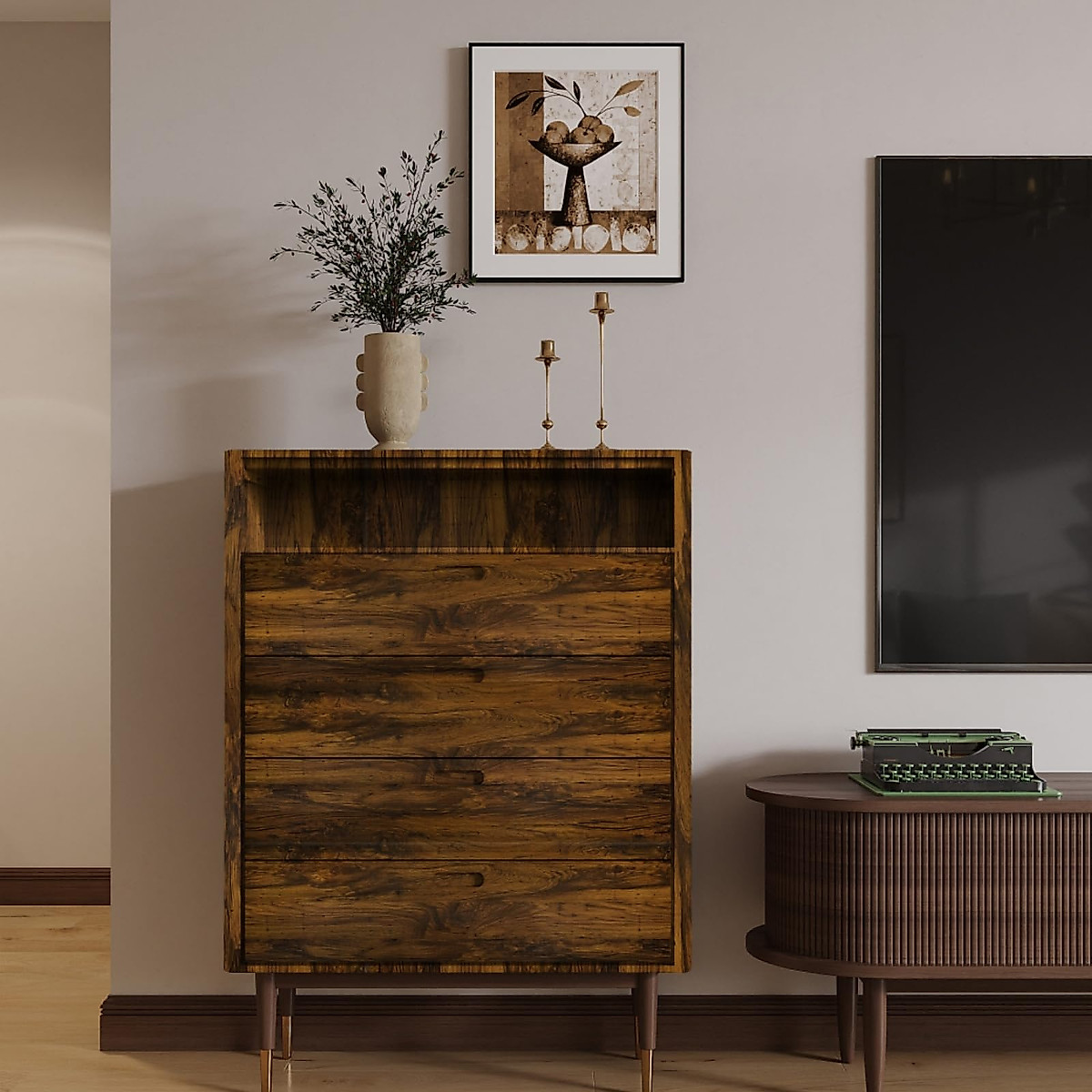 LXCREAT Wood Grain Contact Paper Wood Wallpaper Peel and Stick 15.7" x 118" Dark Brown Faux Wood Look Wall Paper Rustic Removable Self-Adhesive Decorative for Cabinet Countertop