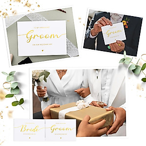 DDLP To My Groom on Our Wedding Day Card Groom Card from Bride To My Bride on Our Wedding Day Card Bride Card from Groom Wedding Cards for Bride and Groom